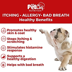 Pet Chef Allergy Defender - Natural Dog Allergy Relief Chews - Effective Medicine for All Dog Allergies, Environment & Household Irritant Prevention - Safe & Strong Dog Allergy Supplements for Dogs