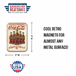 Desperate Enterprises at Fountains & in Bottles Retro Coca-Cola Refrigerator Magnet - Funny Magnets for Office, Home & School - Made in The USA