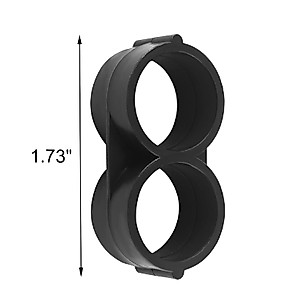 PHITUODA 24pcs Black Tubing End Closure, Figure 8 End Fitting Drip Tubing 5/8 inch Drip Fitting, Irrigation Accessories End Closure for Garden Greenhouse Sprinkler Systems