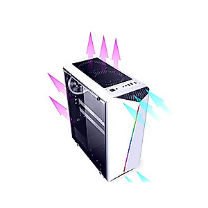 Bgears b-Vigor RGB Mid Tower with Front RGB Light and Side Tempered Glass (Fan Sold Separately))