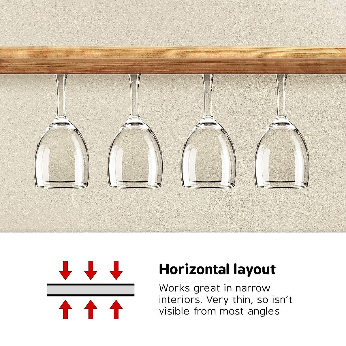 KLEARSTAND Marine RV Wine Glass Holder, White, Easy Install, Made in USA (1 rack)
