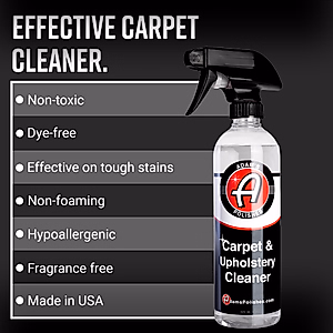 Adam's Polishes Carpet & Upholstery Cleaner (2-Pack) - Powerful Car Carpet Cleaner For Auto Detailing, Fabric Interior Solution, Stain Remover Spray For Car Seat, Floor Mats & More