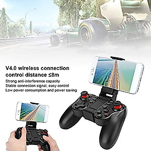 Zopsc Wireless Controller, Bluetooth Game Console for Android, with Built-in Lithium Battery (380 mAh), with Acceleration and Cleaning Functions, Supports 6-Inch Mobile Phone