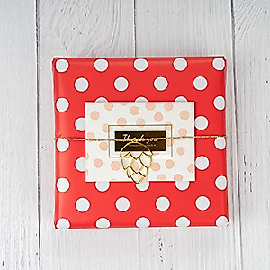 WRAPAHOLIC Wrapping Paper Roll - Stripes and Polka Dots Print with Cut Lines for Birthday, Holiday, Baby Shower - 4 Rolls - 30 inch X 120 inch Per Roll