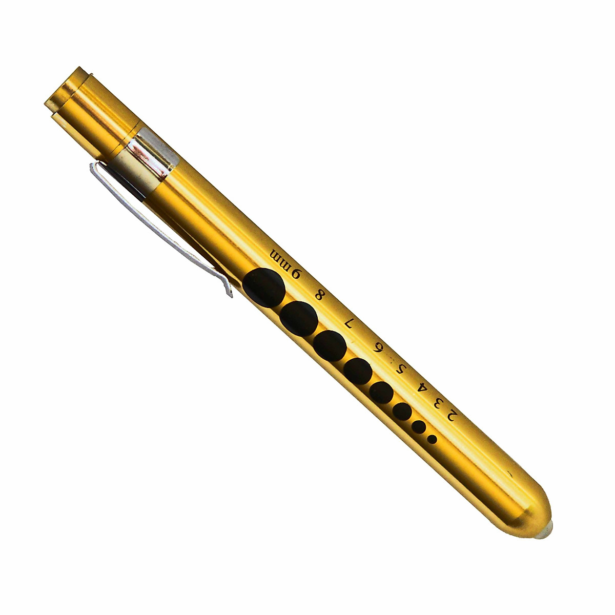 Professional Medical Diagnostic Penlight with Pupil Gauge Gold