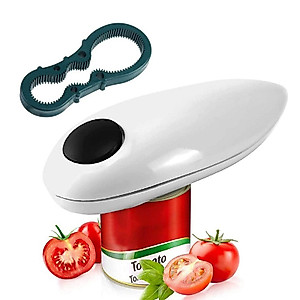 Yinuoday Electric Can Opener with Manual Bottle Opener Battery Operated Handheld Can Opener Smooth Edge Automatic Can Opener for Most Sized Cans