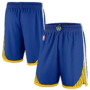 Golden State Warriors NBA Kids Youth 8-20 Icon Edition Blue On-Court Swingman Performance Shorts (Size 8)
