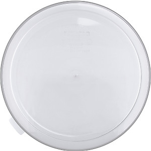 Carlisle FoodService Products Bain Marie Food Storage Container Lid for Kitchens, Restaurants, Catering, Plastic, 12 To 22 Quarts, Clear, (Pack of 6)