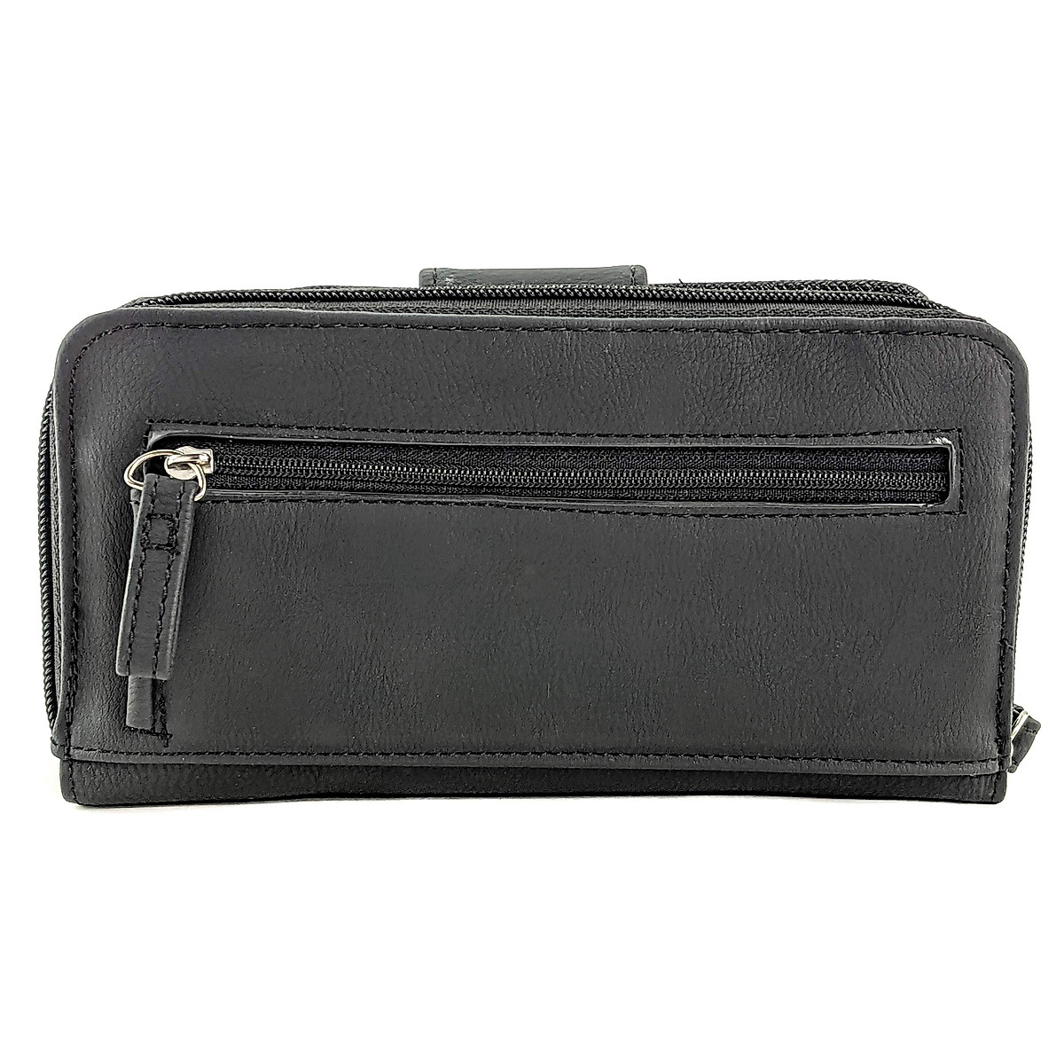 Purse King The Essence Everyday Essential Wallet, Womens Wallet, Womens Clutch, Faux Leather Wallet, Leather Clutch, RFID Blocking Wallet, Organizer (Black)