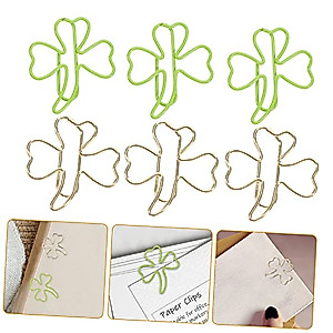 NOLITOY 45 Pcs Clover Paper Clip Metal Folder Colored Paper Clips Photo Binder Rustproof Paper Bookmark Clips Decorative Paper Clips Creative Paper Clip Note Clips Bookmark Clips Gift Mini