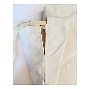 Mikayoo Canvas Laundry Bag with Drawstring 100% Made by Cotton Sorting Storage Bag Reusable and Recycling Bag Household Organizer 19" x 27"(Set of 1)