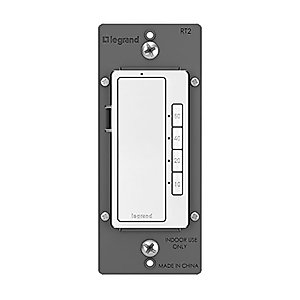 Legrand - Pass & Seymour Radiant 4 Button Light Switch with LED Locator, White Digital Light Switch with Countdown Timer and Rocker Wall Switch, RT2WCCV4, 1 Count