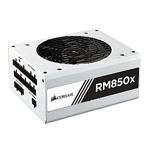 CORSAIR RMX White Series, RM850x, 850 Watt, 80+ Gold Certified, Fully Modular Power Supply - White