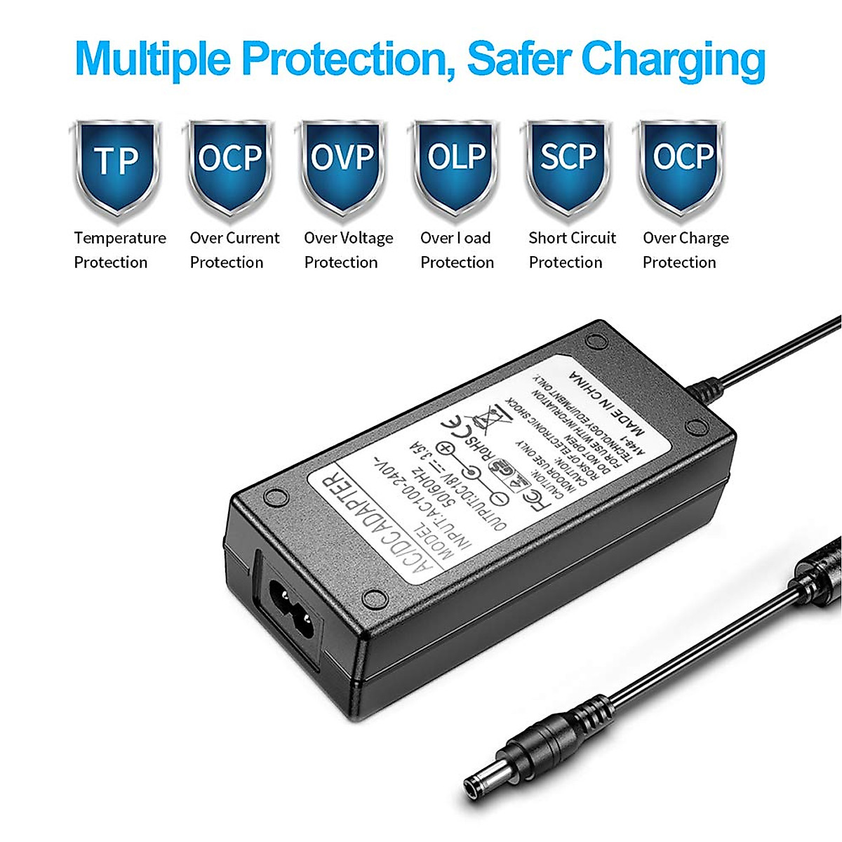 Punasi 18V Charger for Brookstone Big Blue Power Supply for Big-Blue X Indoor Outdoor Wireless Bluetooth 849504 849504p KSAS0451800200HU Power Cord Replacement