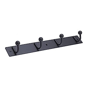 Richelieu Hardware 16218 Utility Hook Rack 12-5/8 in (320 mm), Matte Black