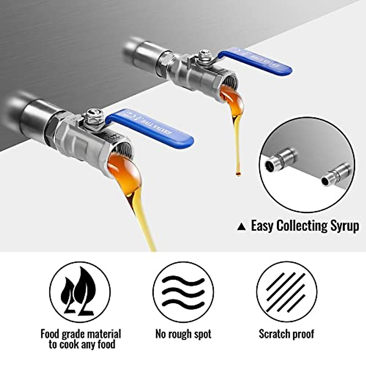Hasopy Maple Syrup Evaporator Pan 30x16x9.5 Inch Stainless Steel Maple Syrup Boiling Pan with Valve for Boiling Maple Syrup