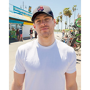 Black Clover Usa Flag Heather Fitted Hat Charcoal Charcoal - Small / Medium