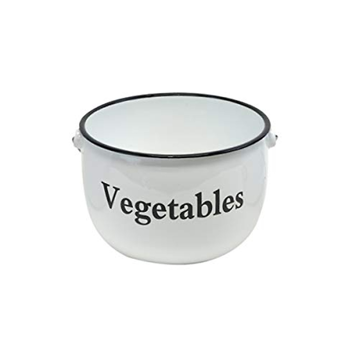 Treasure Gurus 3pc Set Rustic White Enamel Potato Onion Produce Storage Basket Metal Vegetable Bin Farmhouse Decor