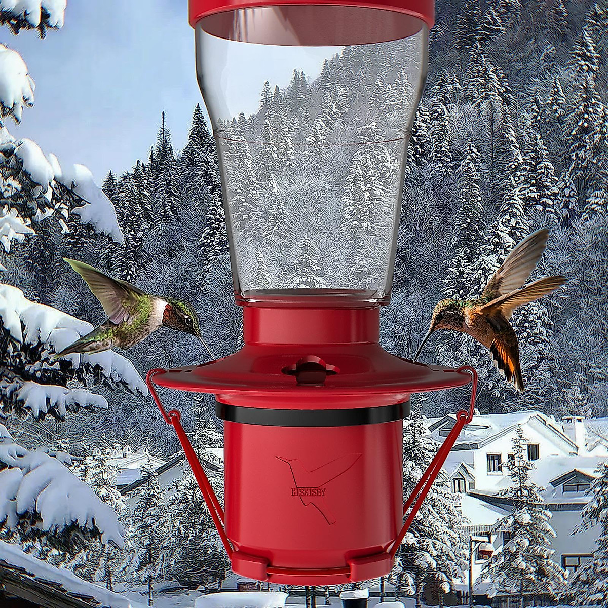 Hummingbird Feeder Heater in Freezing Outdoors Bird Feeder Heater Attaches to Feeder Bottom Backyard Bird Feeder Heater Hearth for Garden Patio Yard Hummingbird Feeder Heater (Red Heater -No Feeder)
