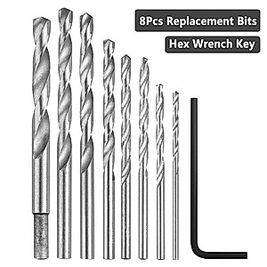 Yakamoz 17Pcs 1/4-Inch Hex Shank Self Centering Drill Bit Set Hinge Tapper Core Center Drill Bits for Door Window Cabinet Hole Opening Woodworking Tool, 5/64'' 7/64'' 9/64'' 11/64'' 13/64'' 5mm 1/4''