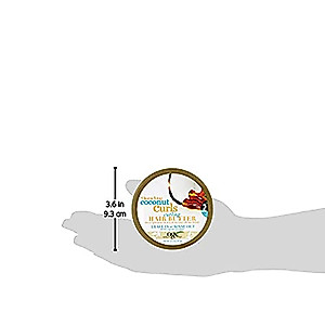 OGX Quenching + Coconut Curls Curling Hair Butter, Deep Moisture Leave-In Hair Mask & Treatment with Coconut Oil, Citrus Oil & Honey, Paraben-Free and Sulfated-Surfactants Free, 6.6 oz