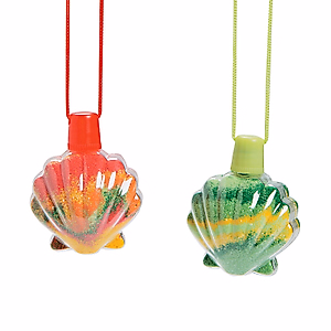Fun Express Sea Shell Sand Art Necklace - Makes 12 - DIY Crafts for Kids