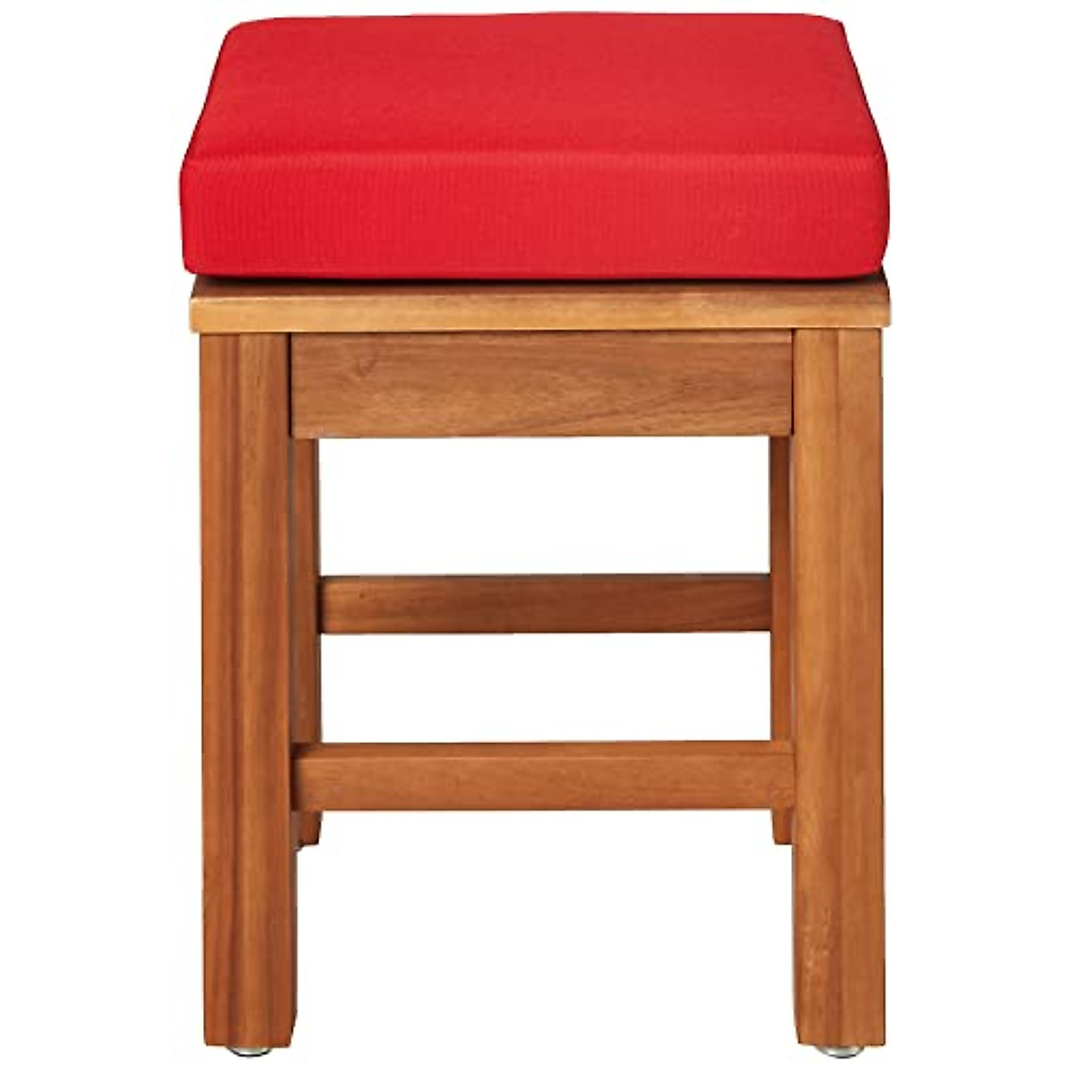 Amazon Aware FSC Certified (FSC N004130) Outdoor Patio Stools with Cushions, Acacia Wood, Set of 2, Natural Finish