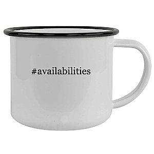 #availabilities - 12oz Hashtag Camping Mug Stainless Steel, Black