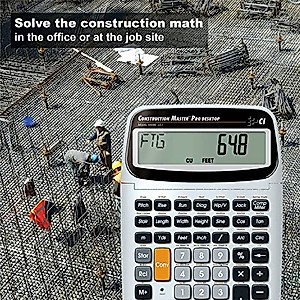 Calculated Industries 44080 Construction Master Pro-Desktop Advanced Construction Math Feet-Inch-Fraction Calculator with Trig Tool for Architects, Estimators, Contractors, Builders and Remodelers