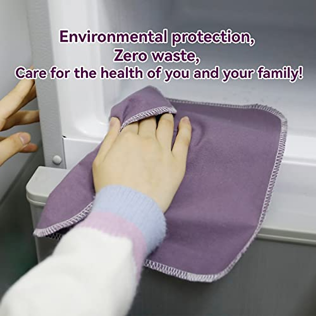 Reusable Paper Towels Washable Roll - Packs of 48 Kitchen Paperless Paper Towels - 10" x 10" Cotton Cloth Paper Towels, Super Soft, Absorbent, Zero Waste Alternative Napkins