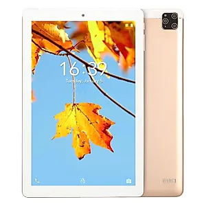 Acogedor 10.1inch Android Tablet, 1920x1200 HD Display MTK6592 CPU 4GB RAM 64GB ROM 5G WiFi Tablet with Dual Camera, Dual Card Dual Standby, 5000mAh, Gold