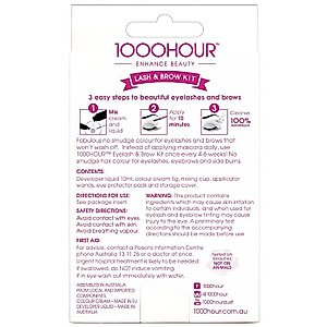 1000 Hour Professional Formula Lash and Brow Kit - Defined Brows with a Long-Lasting Formula with Eyebrow Mascara - Brow Gel for Stunning Brows that Last Up To 6 Weeks with 12 Applications - (Black)