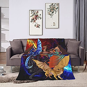 ZHENHUAN 3D Printing Blanket Fleece Super Bed Soft Blanket Throw Lightweight Cozy Luxury Anti Pilling Blanket Microfiber Warm Flannel Blanket, 80''x60''