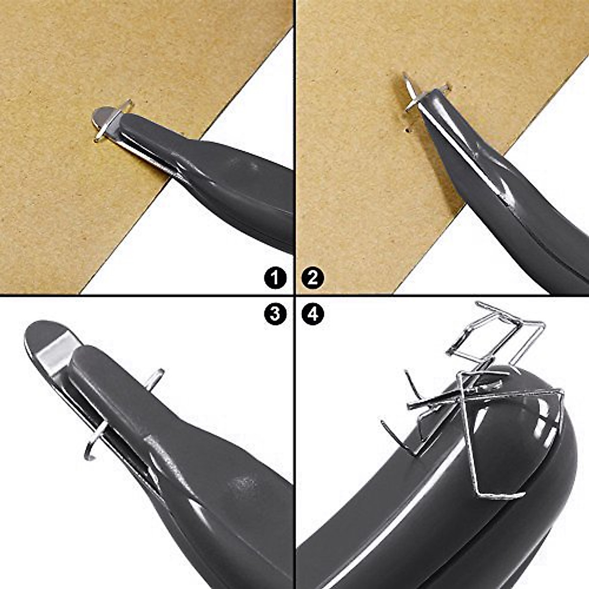 ZZTX 3 PCS Professional Magnetic Staple Remover Puller Rubberized Staples Remover Staple Removal Tool for School Office Home Black