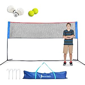 Portable Mini Badminton Volleyball Sets for Outdoor Backyards with Net Best Kids Men Volleyball Badminton Net Outdoor Beach Lawn Tennis Practice Court Net for Driveway