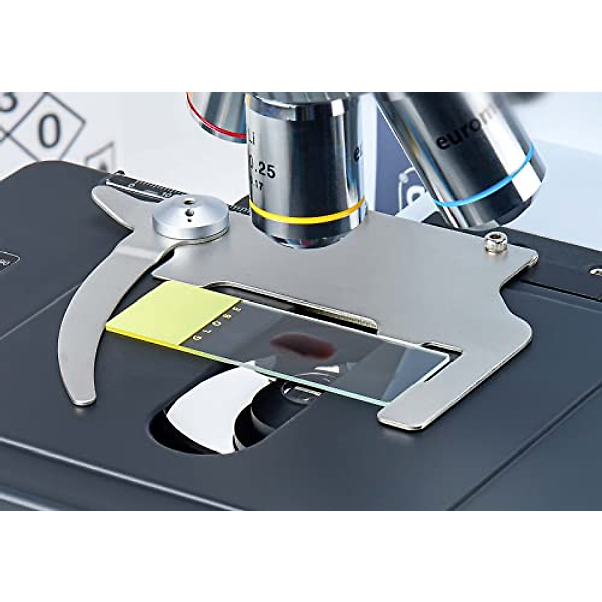 Globe Scientific 1324Y Glass Microscope Slide, 25 x 75mm Size, Ground Edges with Safety Corners, Yellow Frosted (1,440 slides)