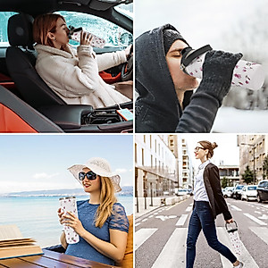 Riley Joy 40 oz Personal Style Stainless Steel Tumbler with Leak-Proof Lid and Straw, Double-Wall Vacuum Insulated Travel Mug for Coffee, Iced Tea, or Water - Ideal for Commutes and Outdoor