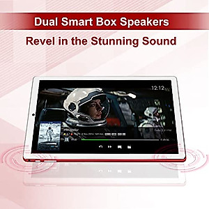 AOYODKG 2 in 1 Tablet 10 in, Android 11 Tablet Computer with Keyboard Bundle, 4GB+64GB, 5G & 2.4G WiFi Tablets PC, Dual Camera, 6000mAh, Mouse, Stylus (DGO-Red)