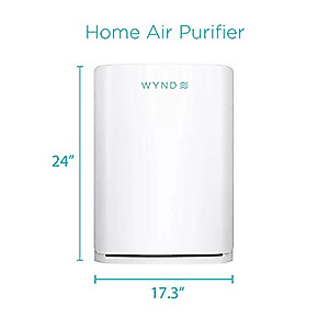 Wynd Max Home Air Purifier - App and Alexa Enabled, Smart Purification - HEPA Filter - Ideal for Home, Office, Large Spaces - 1200 sqft…