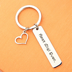 QIIER GiGi GIFT Best Gigi Ever Keychain Christmas Birthday Mother's Day Gift for Grandma (silver)