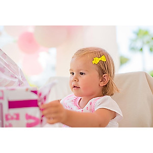 JOYOYO 80PCS 2'' Baby Hair Bows Clips Fully Lined Boutique Grosgrain Ribbon Mini Bows for Girls Teens Infants Kids Toddlers Newborn