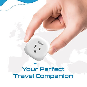 Ceptics South Africa Travel Adapter - 5 Input with QC 3.1A Dual USB and USB-C - Ultra Compact - Light Weight - USA to Any Type M Countries Such as Namibia, Botswana and More (PTU-10L), White