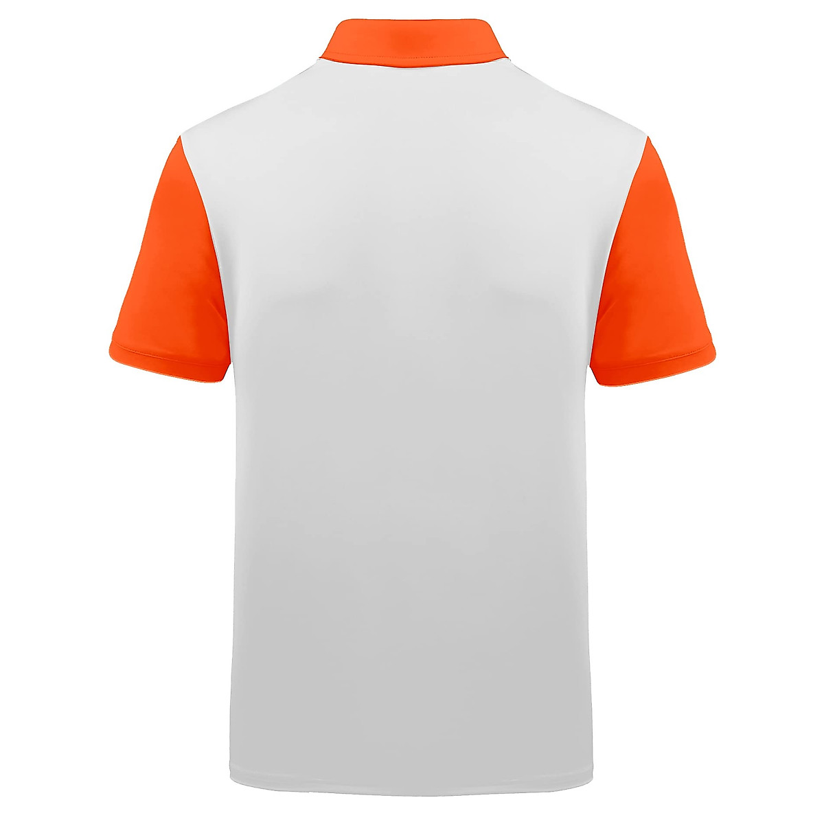 V VALANCH Mens Polo Shirts Short Sleeve Moisture Wicking Golf Tennis Polo Casual Shirts Orange,XL