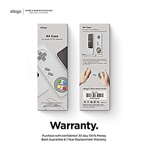 elago R4 Retro Apple TV Remote Case Compatible with Apple TV Siri Remote 1st Generation - Classic Controller Design [Non-Functional], Lanyard Included [US Patent Registered] (Light Grey)