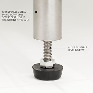 Redondo 26.5-inch x 16-inch White Phenolic Portable Tub Seat for Adults with Adjustable Legs and Dual Clamps