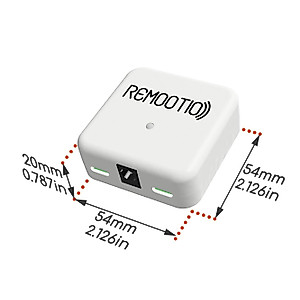 Remootio 2 WiFi and Bluetooth Smart Garage Door Opener with iOS and Android App, Amazon Alexa, Google Home, SmartThings, Siri Shortcuts. with Sensor and Power Adapter.