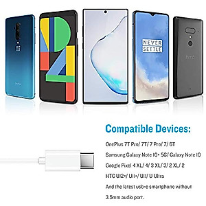 USB C Digital Earbuds Type C Earphones with Microphone Noise Cancelling USB C Headphones with Mic Wired in-Ear Headsets Compatible with Google Pixel 3/3XL/2/2XL,Samsung Galaxy Note 20 Plus S22 Ultra