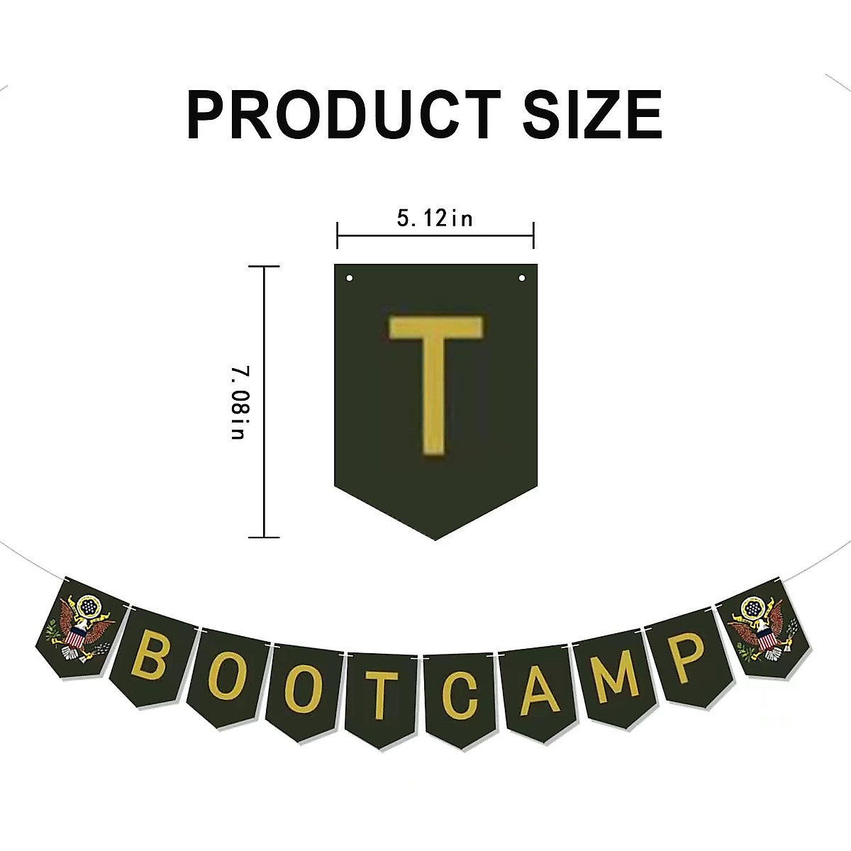 Army Boot camp Party Decorations,Army Bootcamp Banner For Military Recruits Army Farewell Party Welcome Ceremony Party