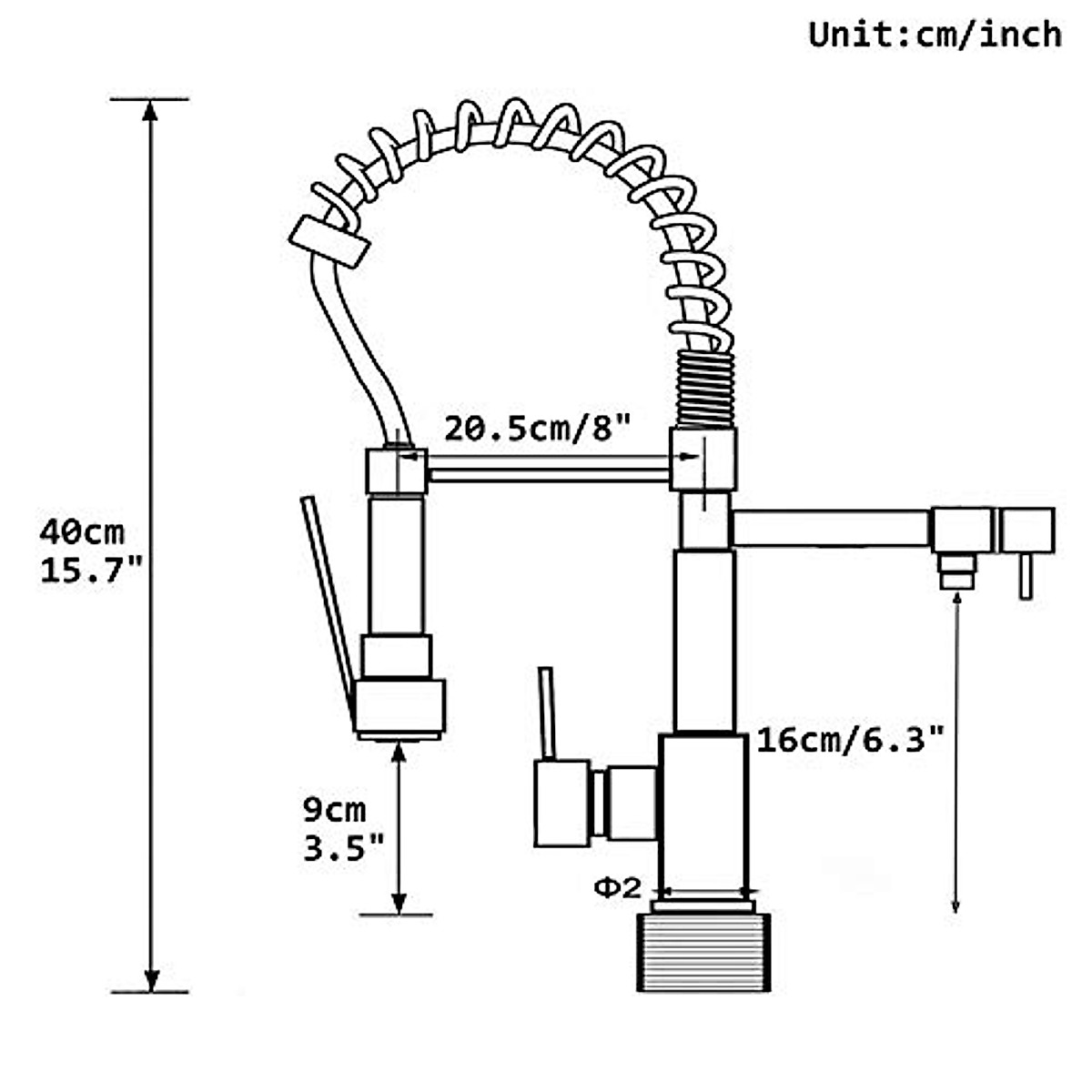 Leekayer Kitchen Faucet Commercial Pull Down Small Type Sink Mixer 2 Mouth Single Handle 1 Hole Deck Mount Dual Function Swivel Spout Antique Elegant Oil Rubbed Bronze Finish