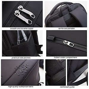 Seekvigor Travel Laptop Backpack,17.3 inch waterproof college backpack with usb charging port, 38L Durable Carry On Backpack for Business, Everyday, Work